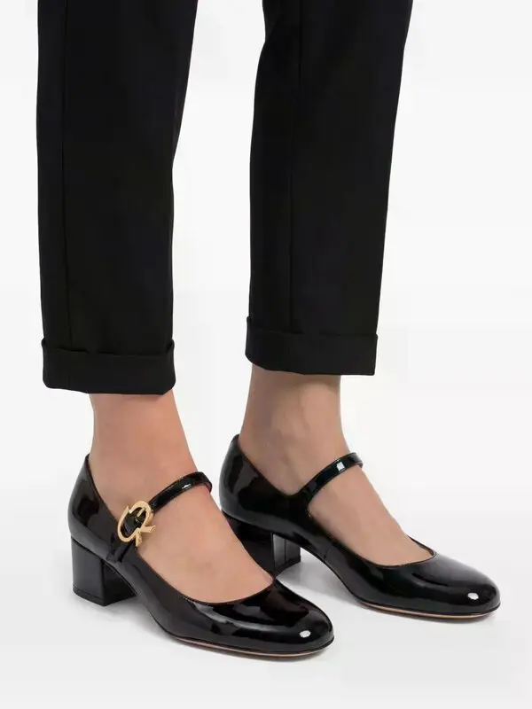 GIANVITO ROSSI 45mm Mary Ribbon Pumps - Black