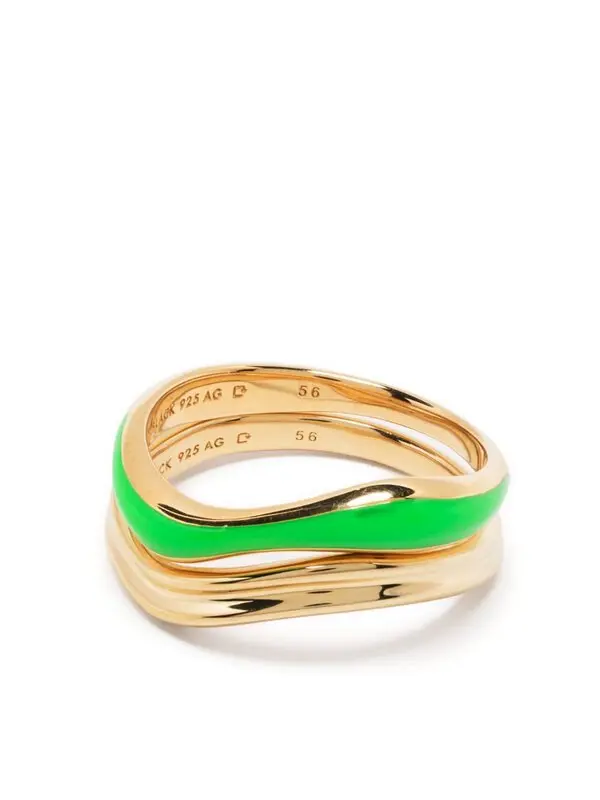 MARIA BLACK Soma Neon -plated Ring Stack - Gold