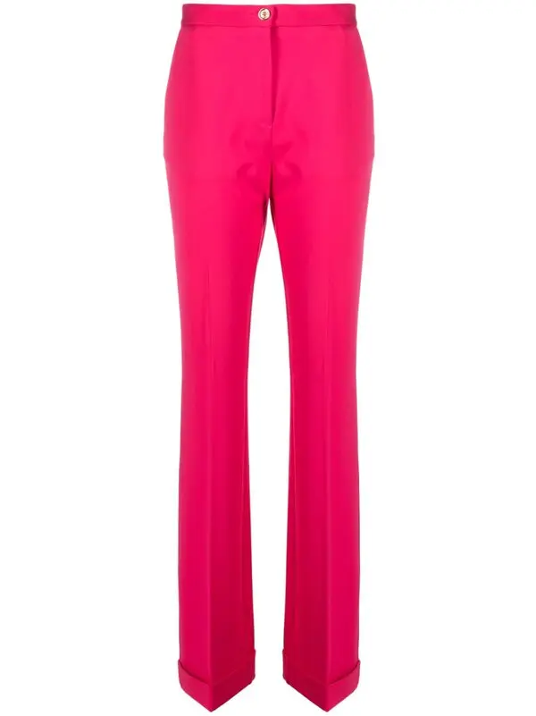 Pinko Pressed-crease High-waist Trousers - Pink