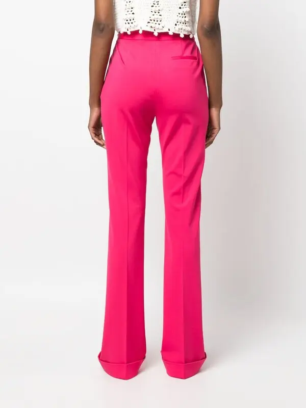 Pinko Pressed-crease High-waist Trousers - Pink