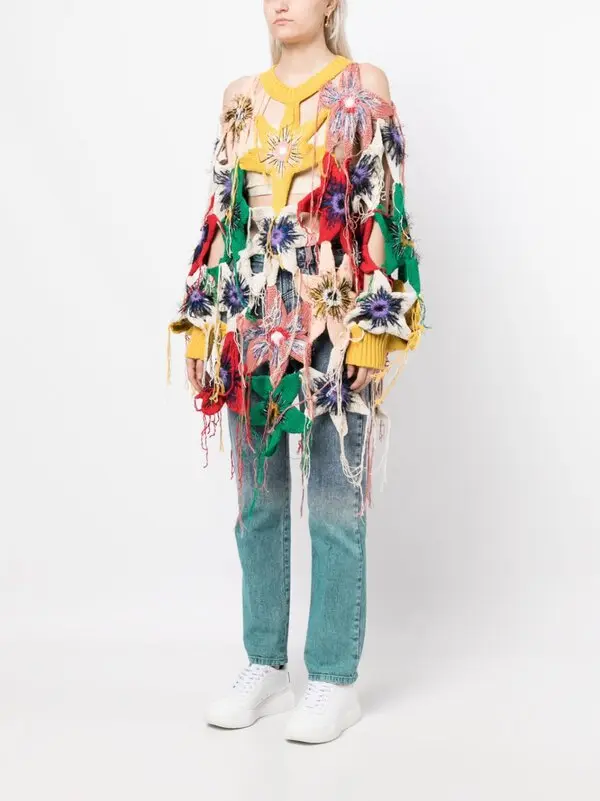 Stella McCartney Floral Open-knit Jumper