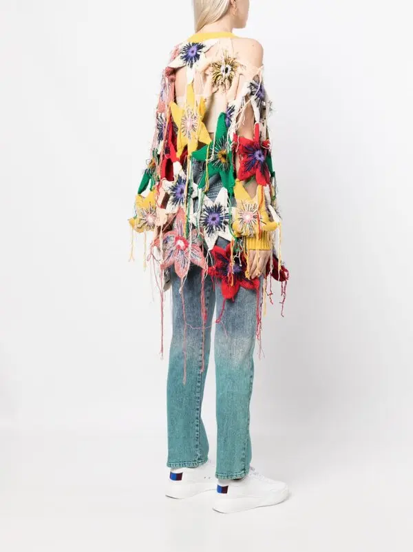 Stella McCartney Floral Open-knit Jumper