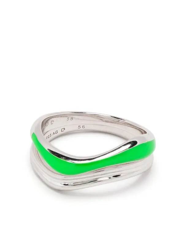 MARIA BLACK Soma Neon Ring Stack - Silver