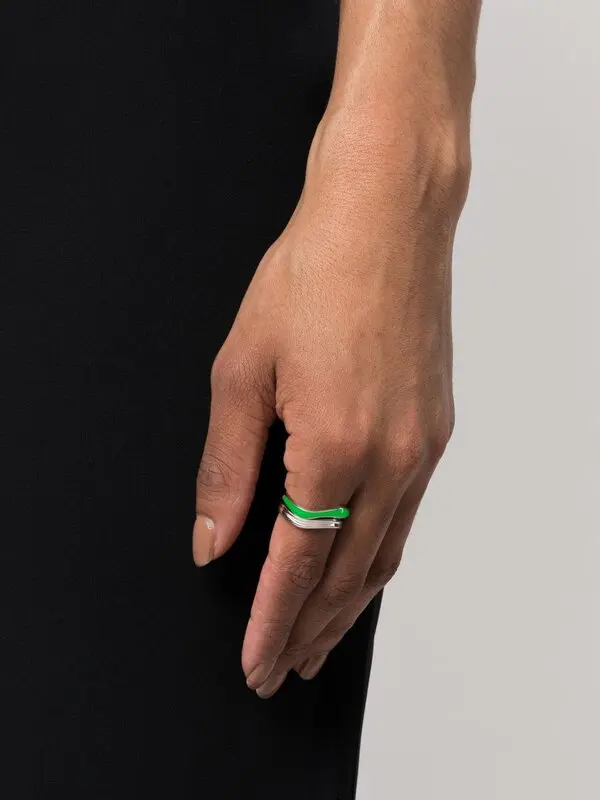 MARIA BLACK Soma Neon Ring Stack - Silver