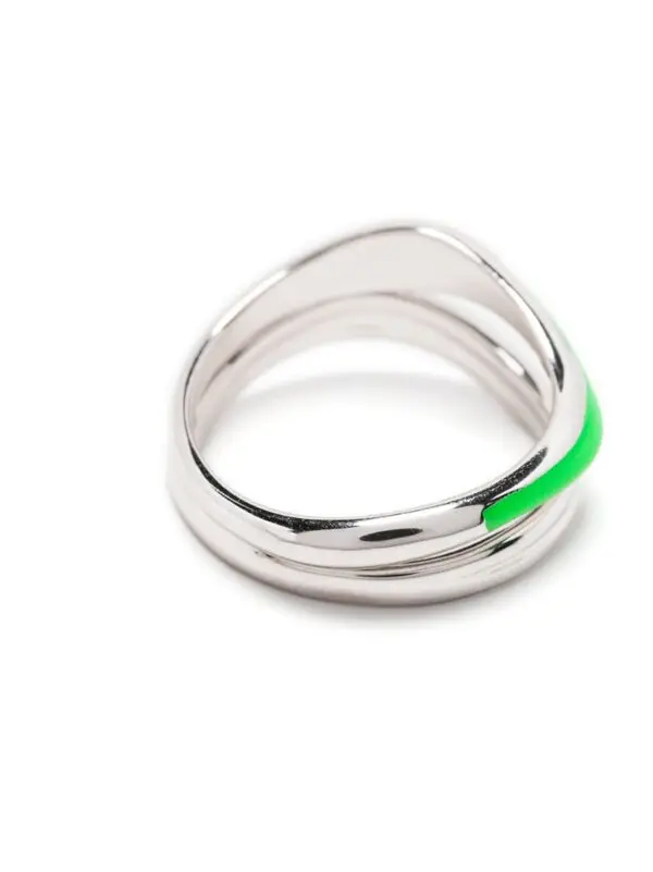 MARIA BLACK Soma Neon Ring Stack - Silver