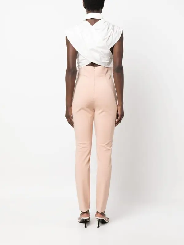 Philosophy Di Lorenzo Serafini Sleeveless Cotton Blouse With Floral Cut-out Detailing