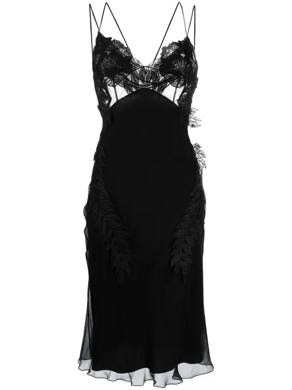 Alberta Ferretti Sleeveless Silk Midi Dress