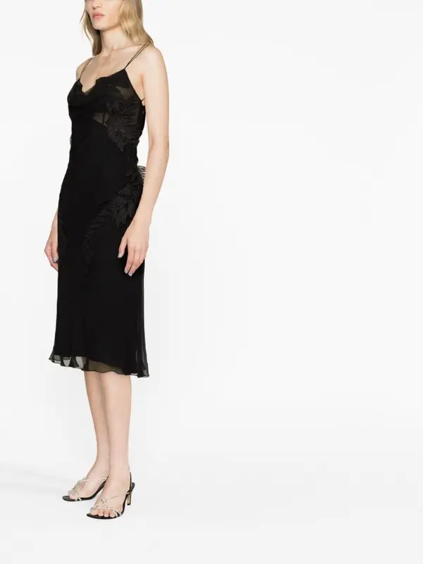 Alberta Ferretti Sleeveless Silk Midi Dress