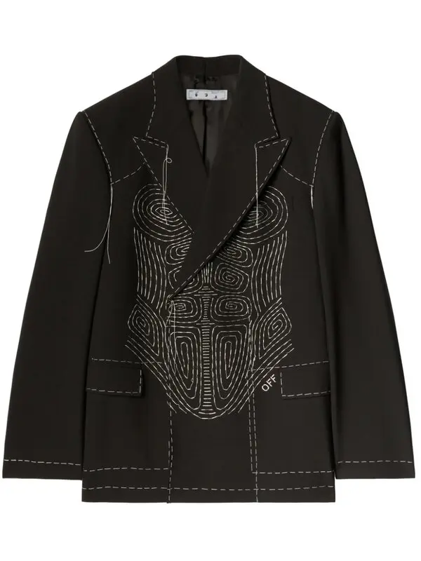 Off-White Runway Body Stitch Double-breasted Jacket