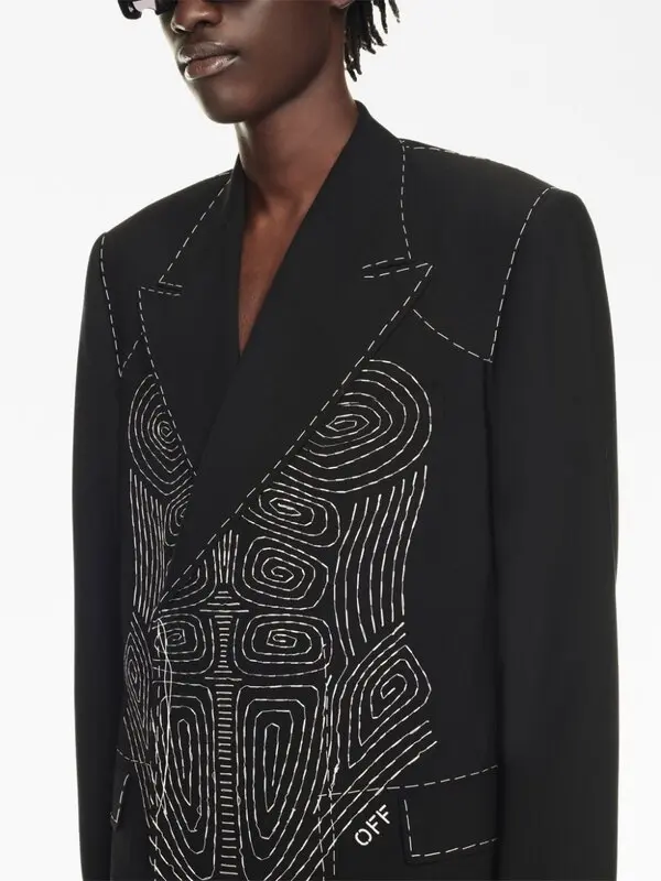 Off-White Runway Body Stitch Double-breasted Jacket