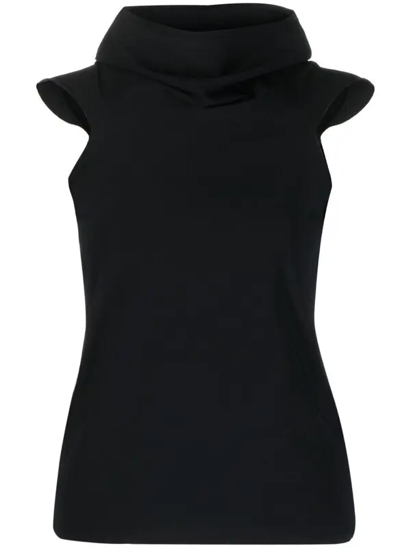 QUIRA Cowl-neck Knit Top