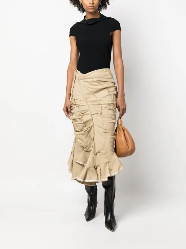 QUIRA Cowl-neck Knit Top