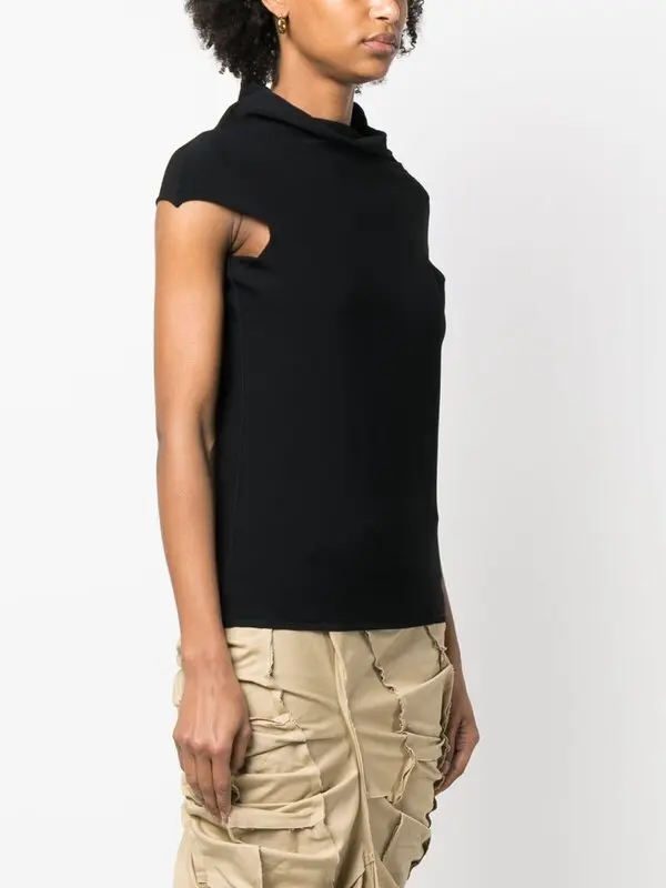 QUIRA Cowl-neck Knit Top