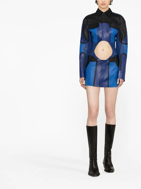 Off-White Motorcycle Hole Mini Dress