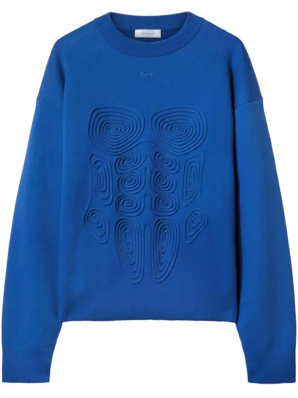 Off-White Body Scan Crew-neck Sweatshirt - Blue