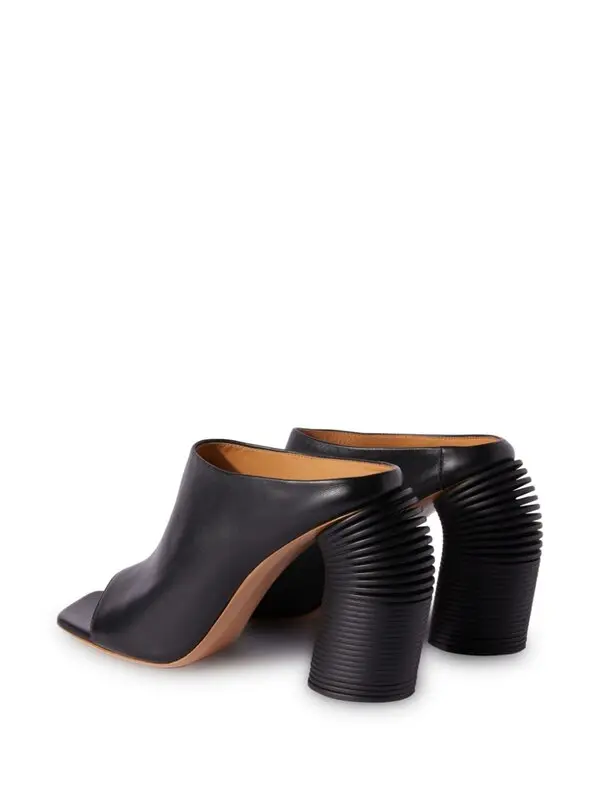 Off-White Open-toe Leather Sandals - Black