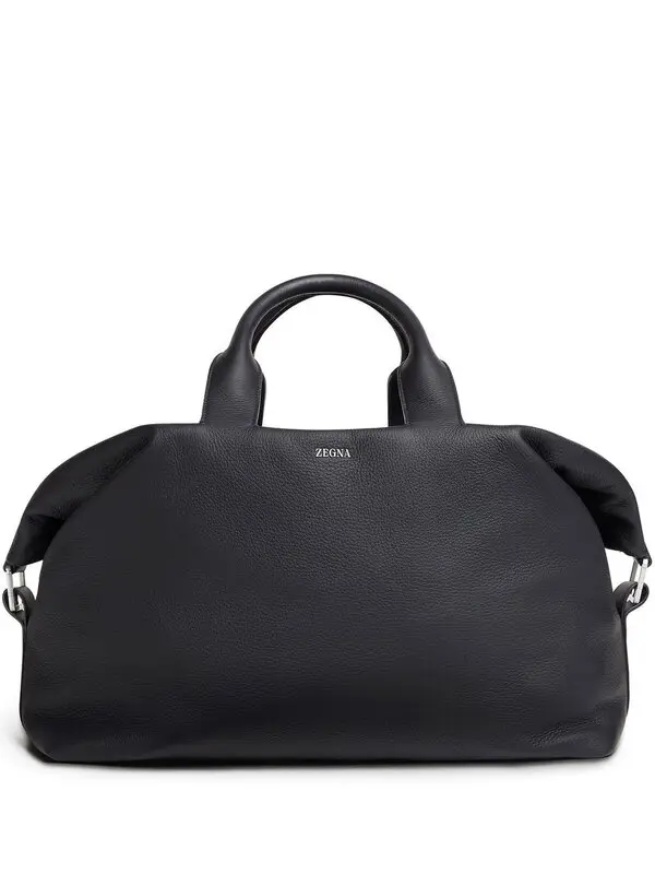 Zegna Raglan Deerskin Holdall - Black