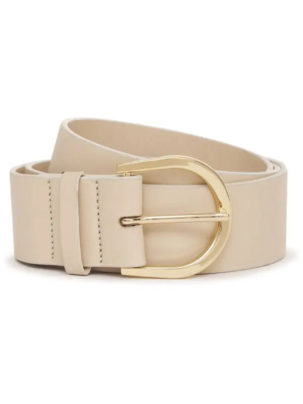 ANINE BING Chiara Leather Belt - Neutrals