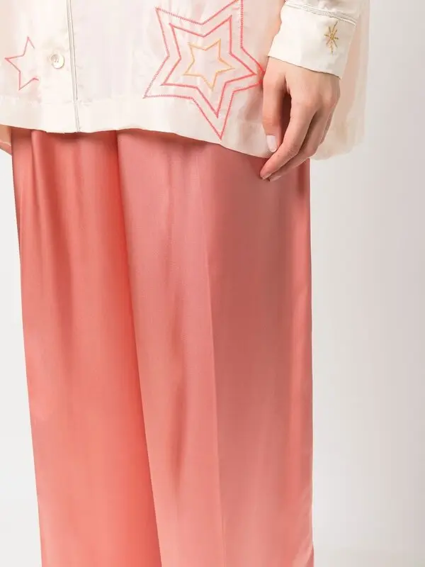 FORTE_FORTE Satin-finish Gathered Trousers - Pink