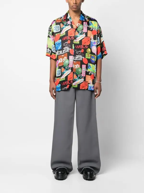 AMBUSH Graphic-print Short-sleeve Shirt - Black