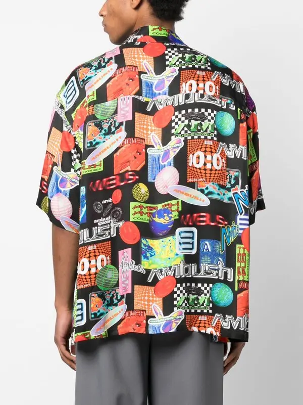 AMBUSH Graphic-print Short-sleeve Shirt - Black