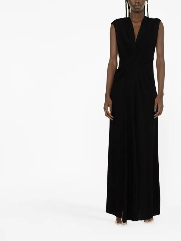 Alberta Ferretti Sleeveless V-neck Maxi Dress