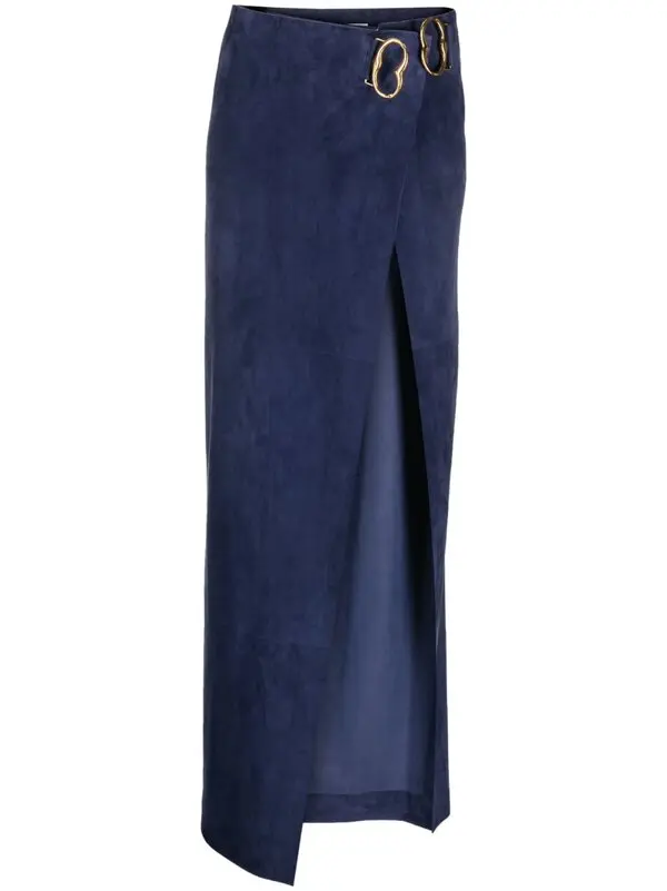 Bally Suede Maxi Wrap Skirt