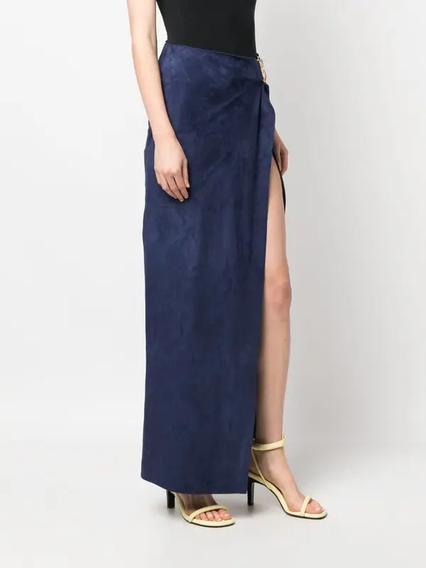 Bally Suede Maxi Wrap Skirt