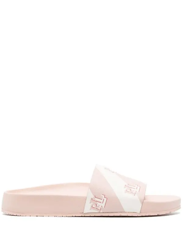 Ralph Lauren Audrina Logo-print Slides - Pink