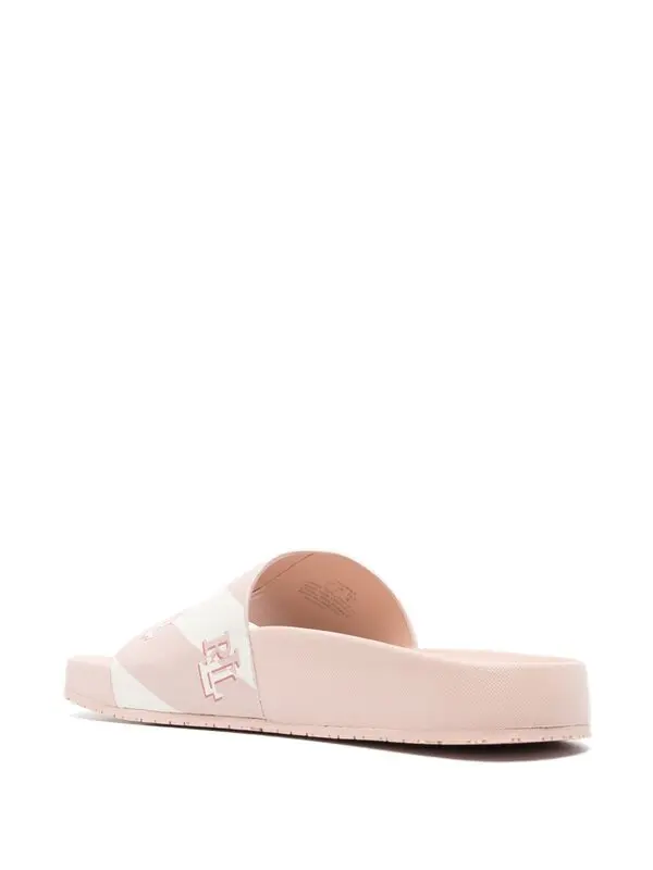 Ralph Lauren Audrina Logo-print Slides - Pink