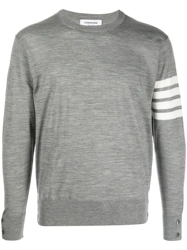 Thom Browne 4-bar Crew Neck Jumper - Grey