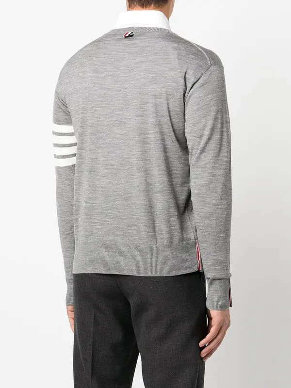 Thom Browne 4-bar Crew Neck Jumper - Grey