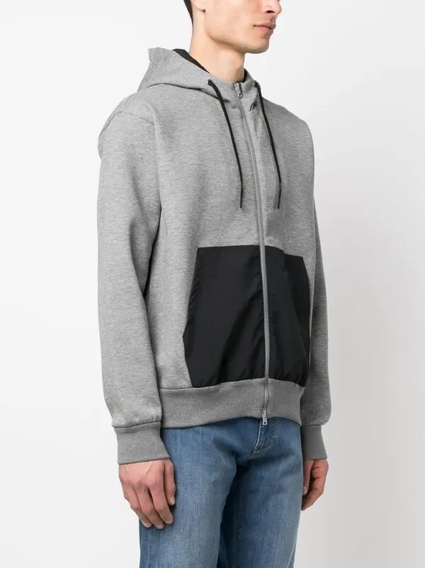 Herno Layered-effect Cotton-blend Hoodie
