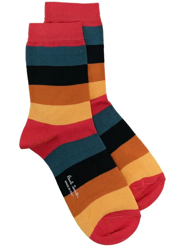 Paul Smith Colour-block Striped Socks - Multicolour