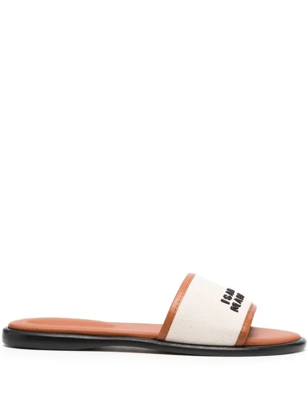 Isabel Marant Vikee Logo Slides - Neutrals