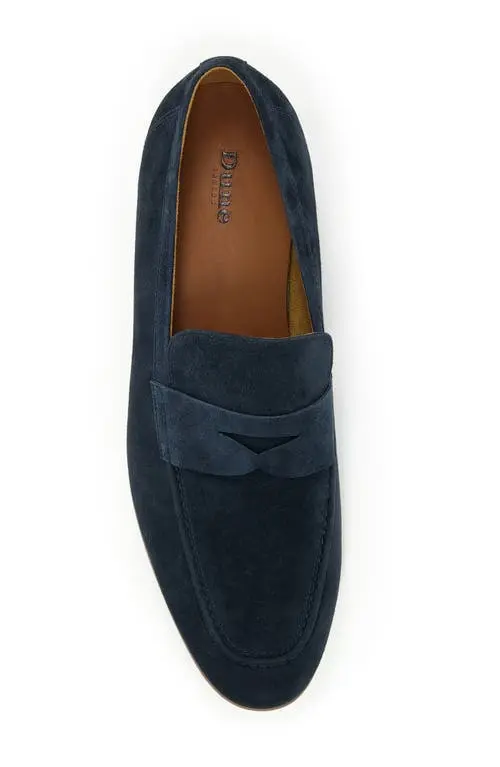 Dune London Silas Penny Loafer - Navy | Editorialist