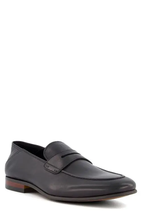 Dune London Sync Collapsible Heel Penny Loafer - Black