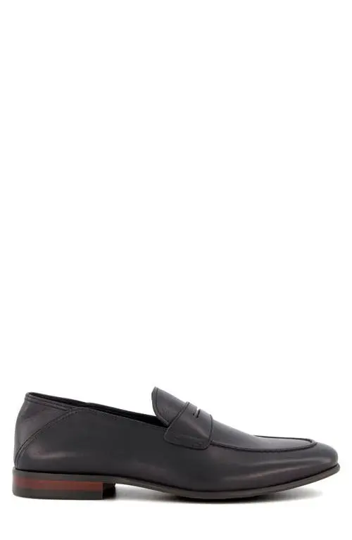 Dune London Sync Collapsible Heel Penny Loafer - Black