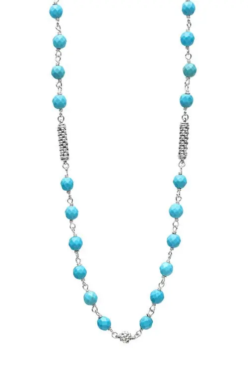 Lagos Caviar Icon Bead Necklace - Turquoise