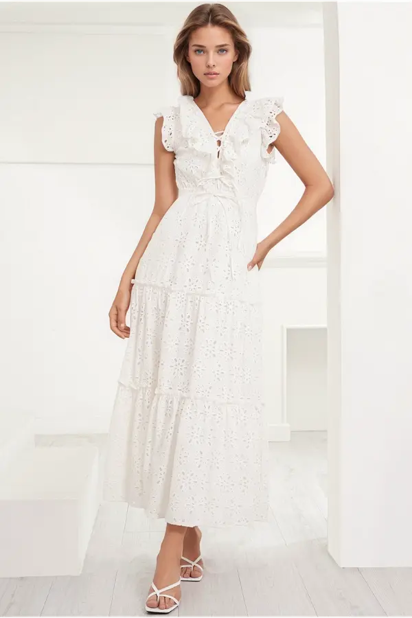 Yumi Kim Nomi Cotton Eyelet Dress - White