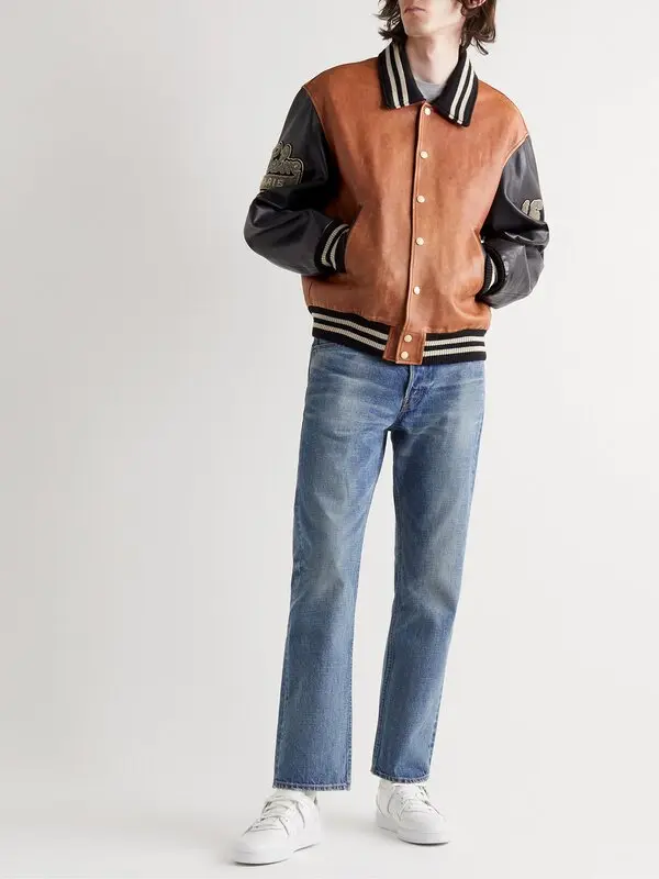 Celine Teddy Oversized Logo-AppliquéD Leather Bomber Jacket It 48