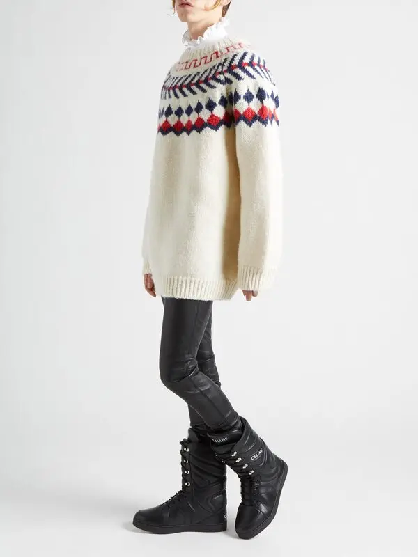 Celine Fair Isle Shetland Wool Sweater