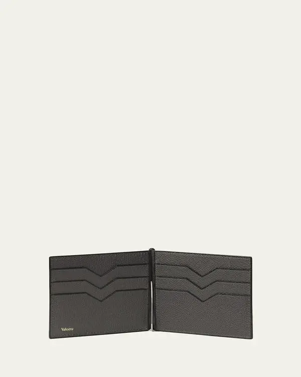 VALEXTRA Grip 6-card Holder - Fumo Londra Gf