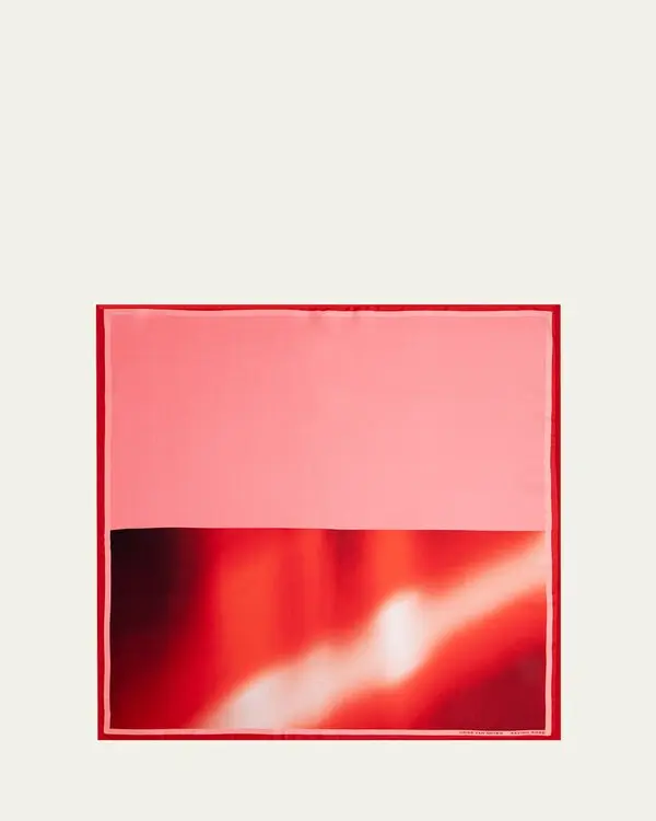 Dries Van Noten Raving Rose Silk Foulard - 4 Raving Rose