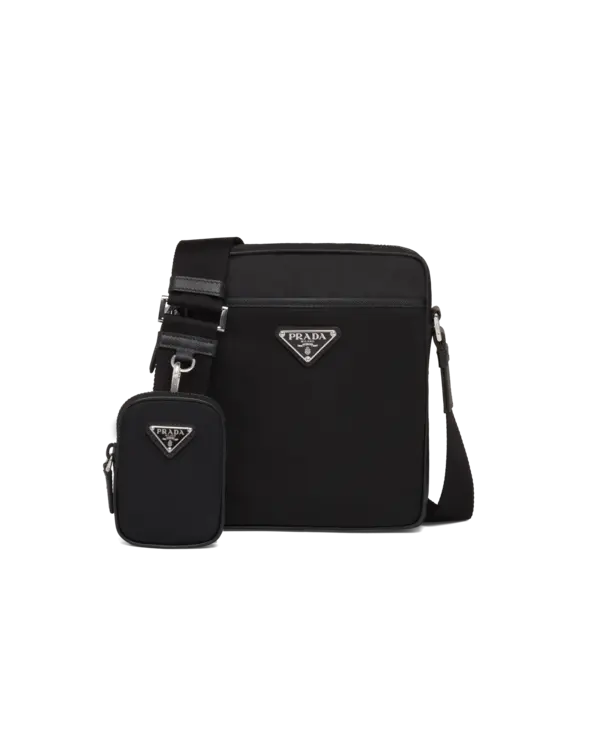 Prada Re-nylon And Saffiano Leather Shoulder Bag