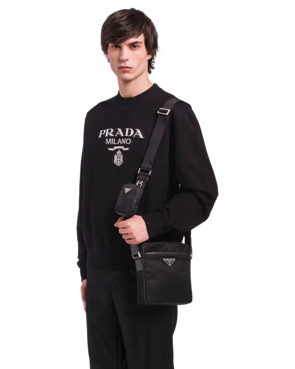 Prada Re-nylon And Saffiano Leather Shoulder Bag