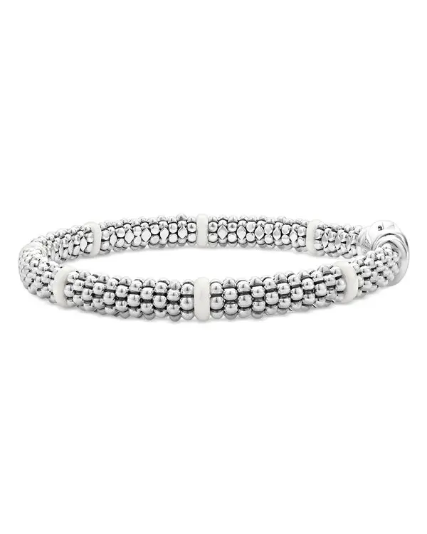 Lagos Sterling Silver White Caviar Beaded Bracelet