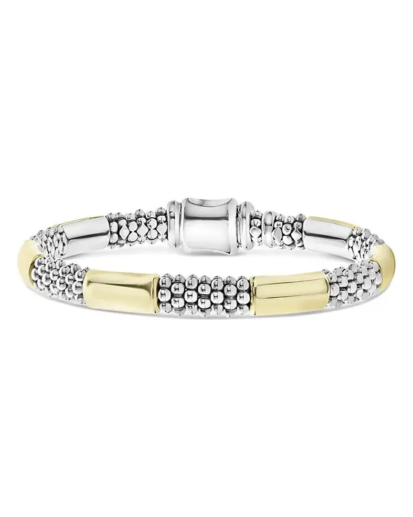 Lagos 18k Yellow Gold And Sterling Silver Bangle - Gold/silver