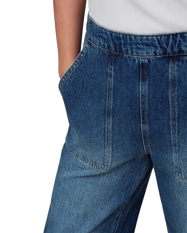Whistles Cotton Authentic Side Zip Straight Jeans