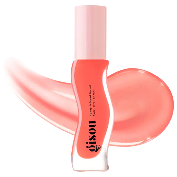 GISOU Honey Infused Hydrating Lip Oil - Bee-llini Peach